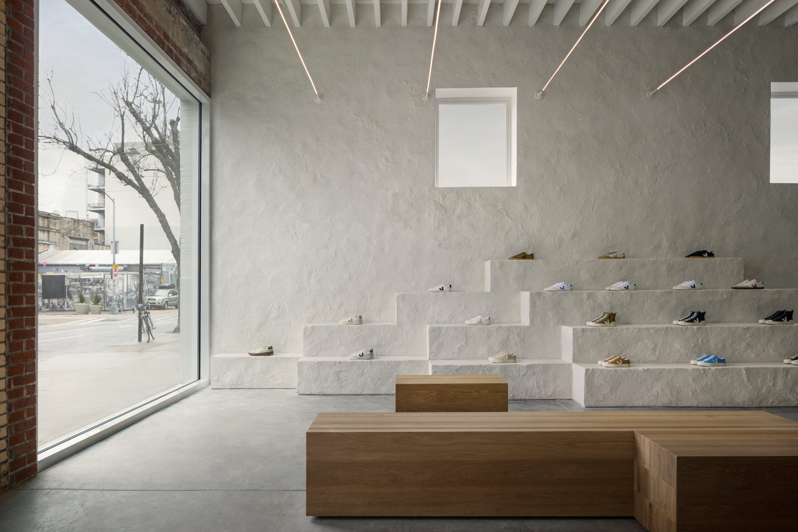 Office JDY exposes industrial materials for VEJA Williamsburg