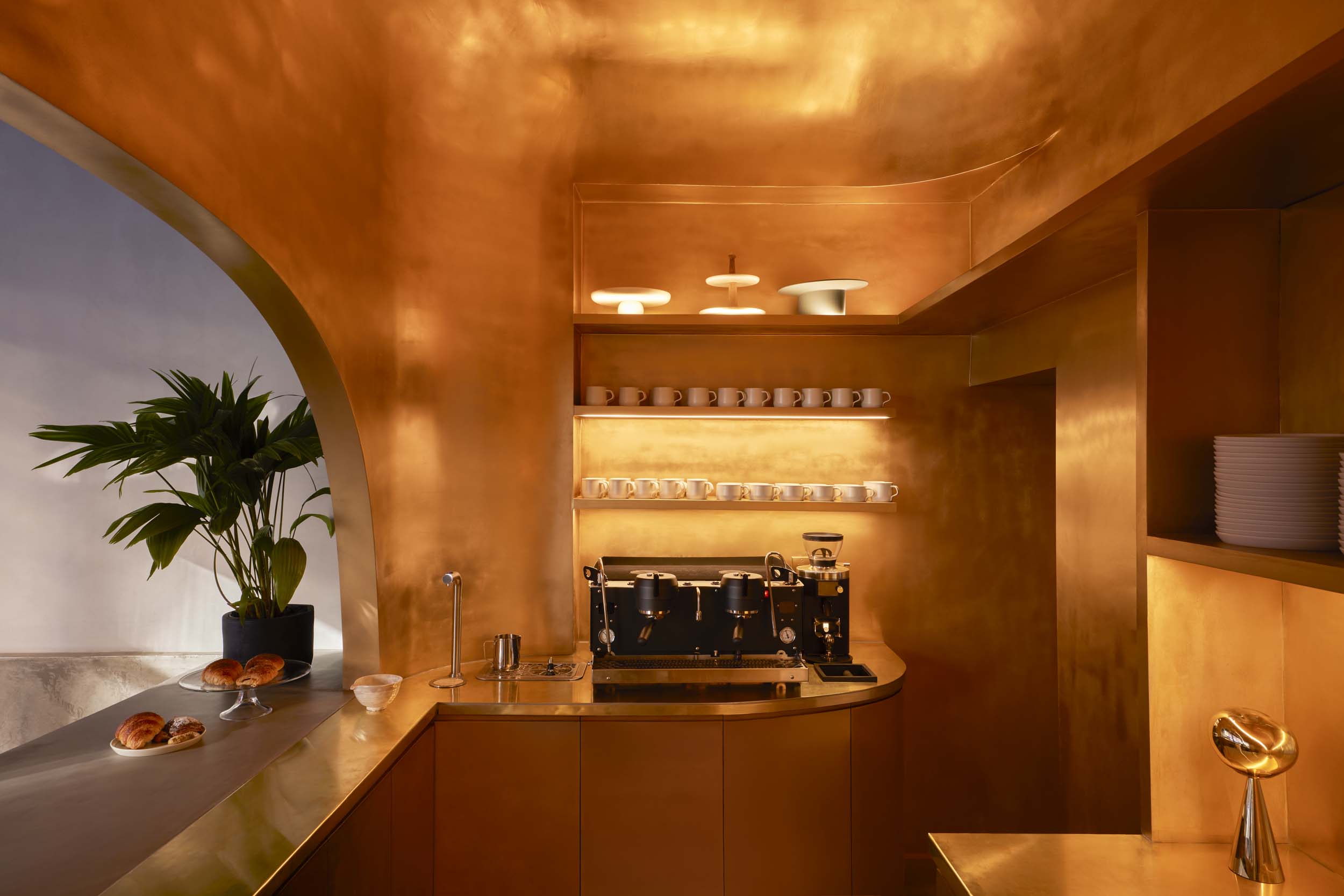 Almost Studio delivers a sculptural interior for cafe The Mandarin