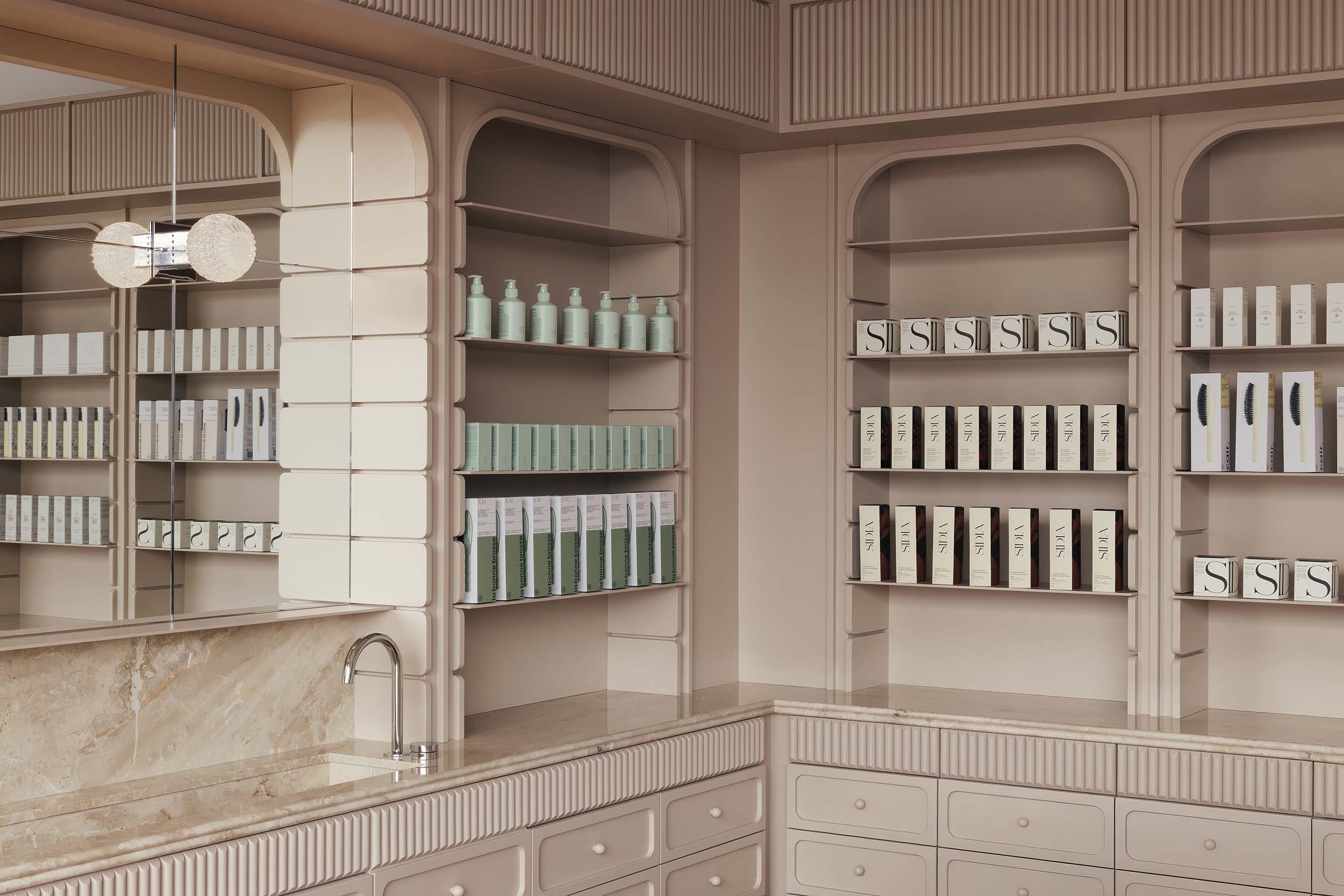 Odami models Living Beauty after old-world apothecaries